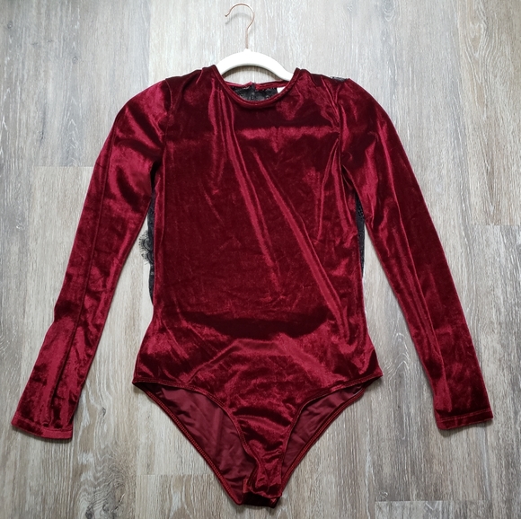Boutique | Tops | Red Velvet Bodysuit | Poshmark